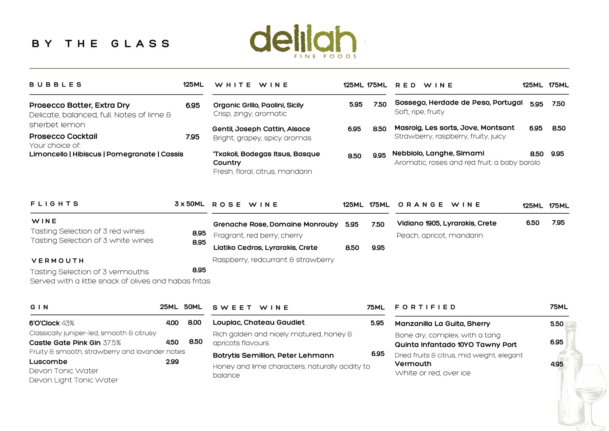 Delilah Nottingham Menu | Café & Deli Menu – Delilah Fine Foods